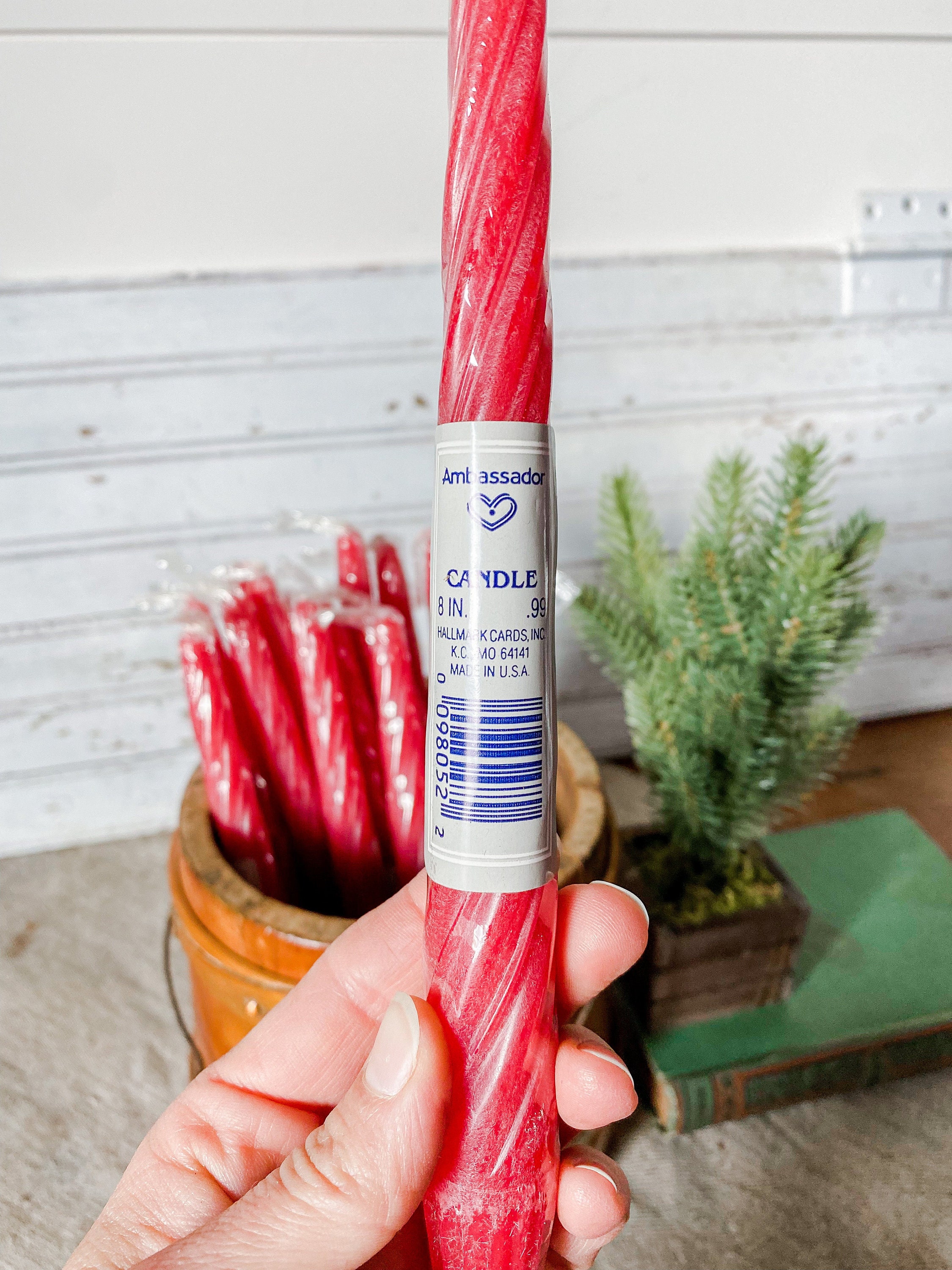 Vintage Hallmark Ambassador 8 Red Twist Candles Unused - Etsy