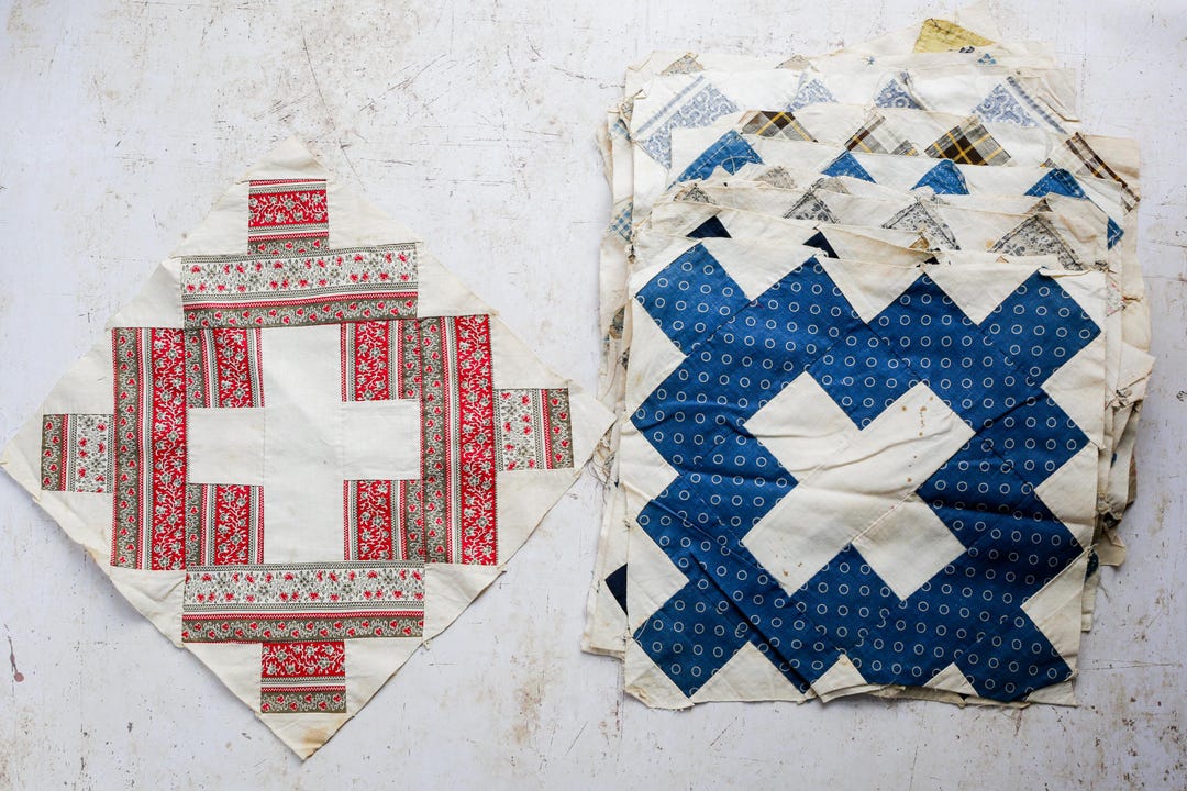 Antique Set of 21 Chimney Sweep Quilt Blocks, C1880 - Etsy