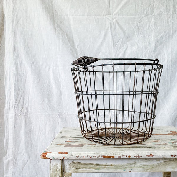 Antique Wire Basket - Etsy