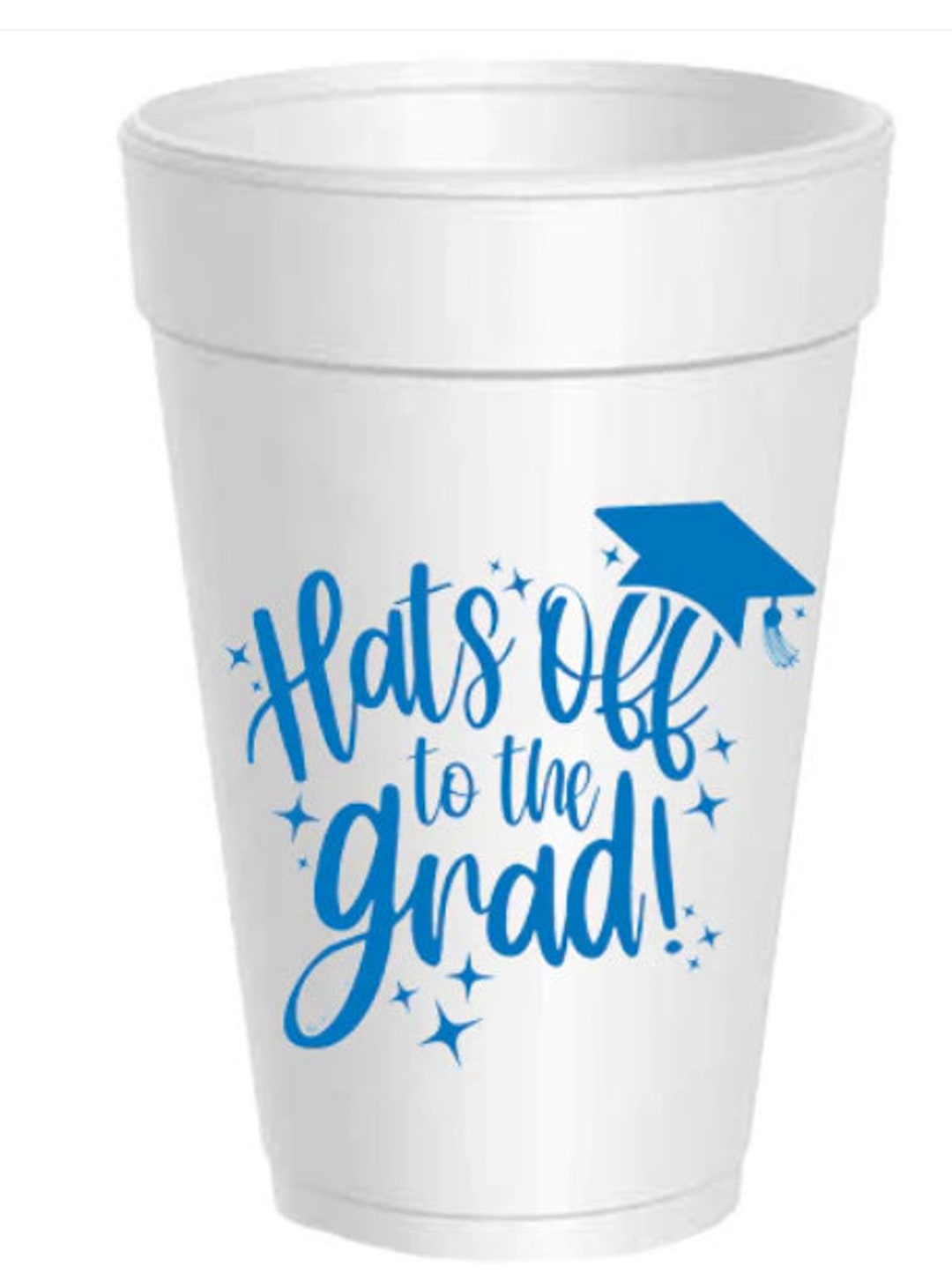 Graduation Styrofoam Cups: 10 Pack - Ready to Ship (black Print) - Etsy