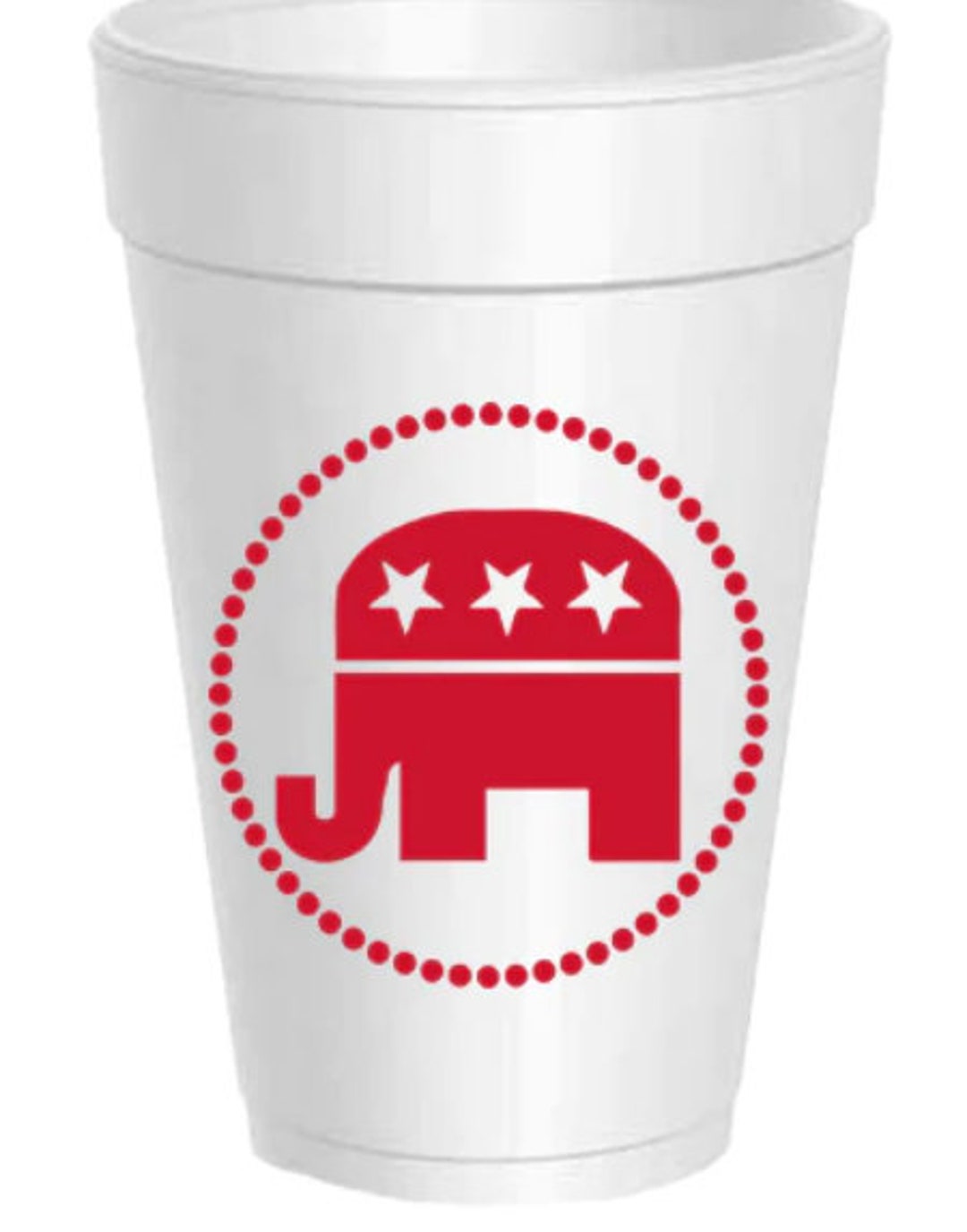 Republican Party Elephant Styrofoam Cups: 10 Pack - Ready to Ship - Etsy