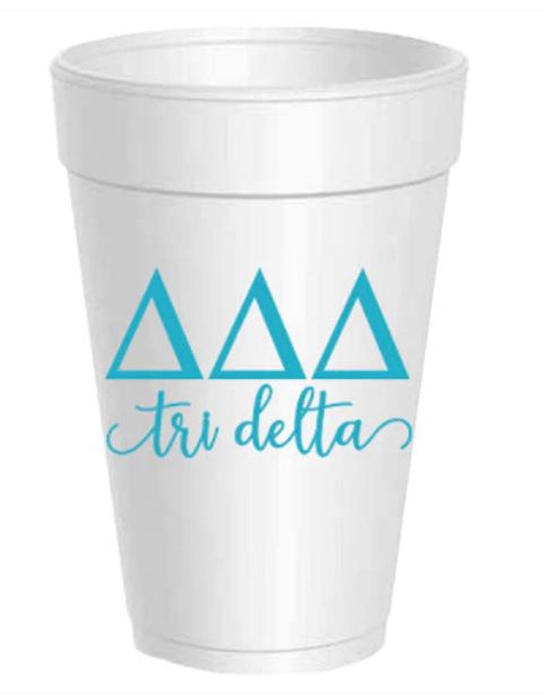 Tri Delt Styrofoam Cups: 10 Pack - Ready to Ship - Etsy