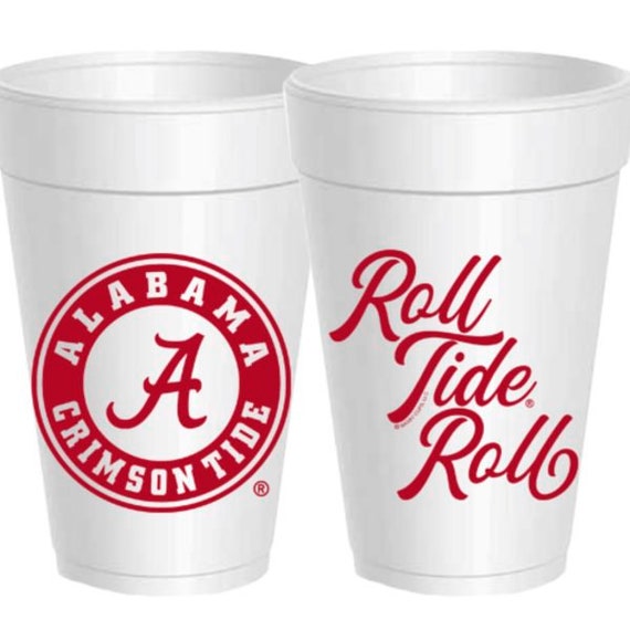 Collegiate Roll Tide Roll Styrofoam Cups: 10 Pack Ready to - Etsy