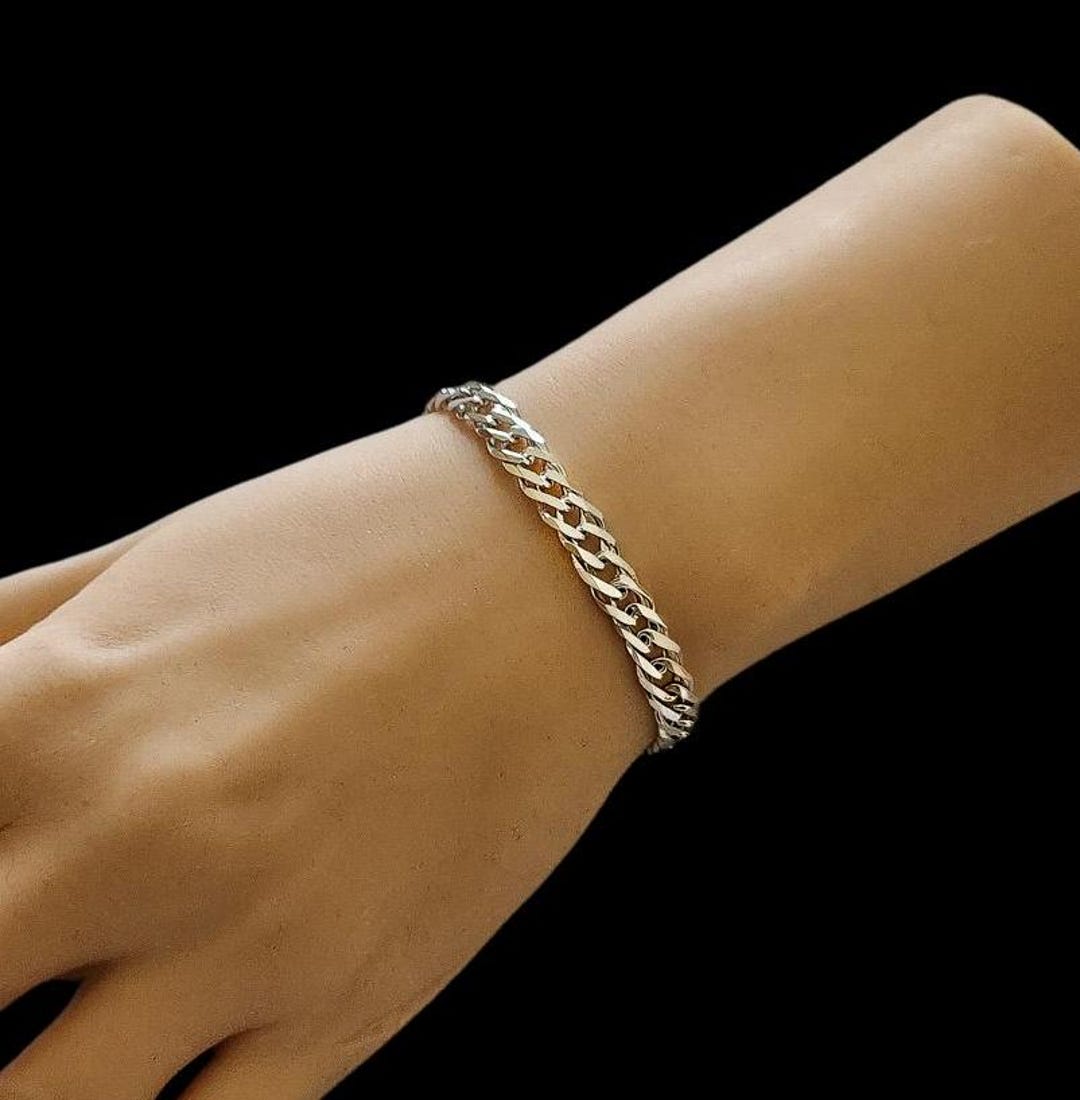 Shimmering Rombo Chain Bracelet,stamped 925 Sterling Silver,real Gold Plated,rhodium Plated,6mm ...