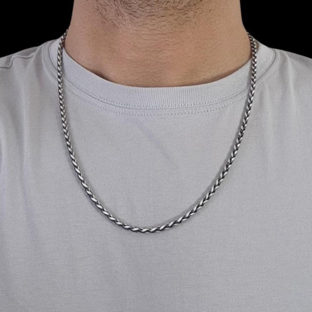 3mm Rope Chain Necklace,stamped 925 Sterling Silver,twisted Chain ...