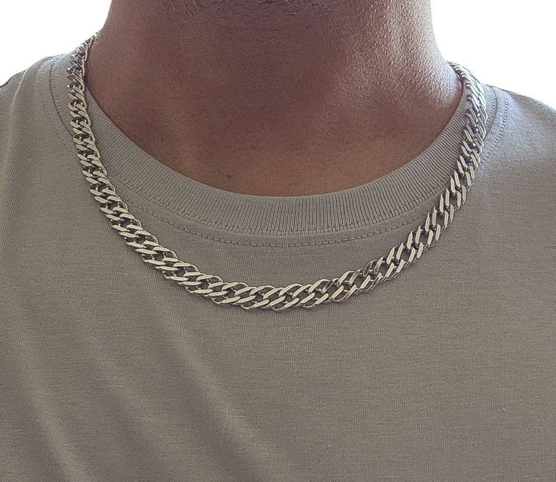 Rombo Chain Necklace in 925 Sterling Silver,rhodium Plated Sleek and Stylish Everyday Jewelry,8 ...