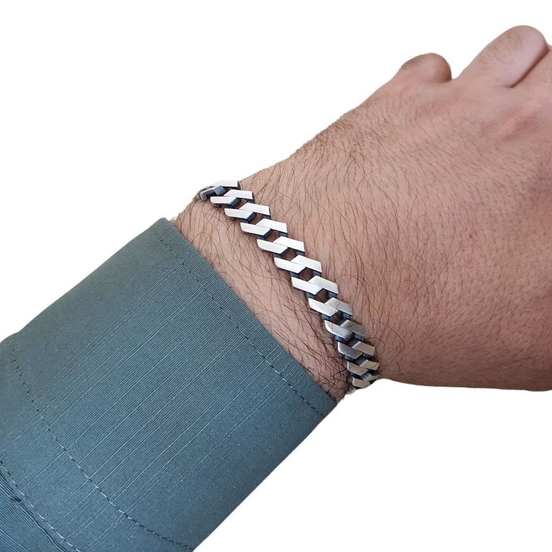Unique Mens Sterling Silver Bracelets - Etsy