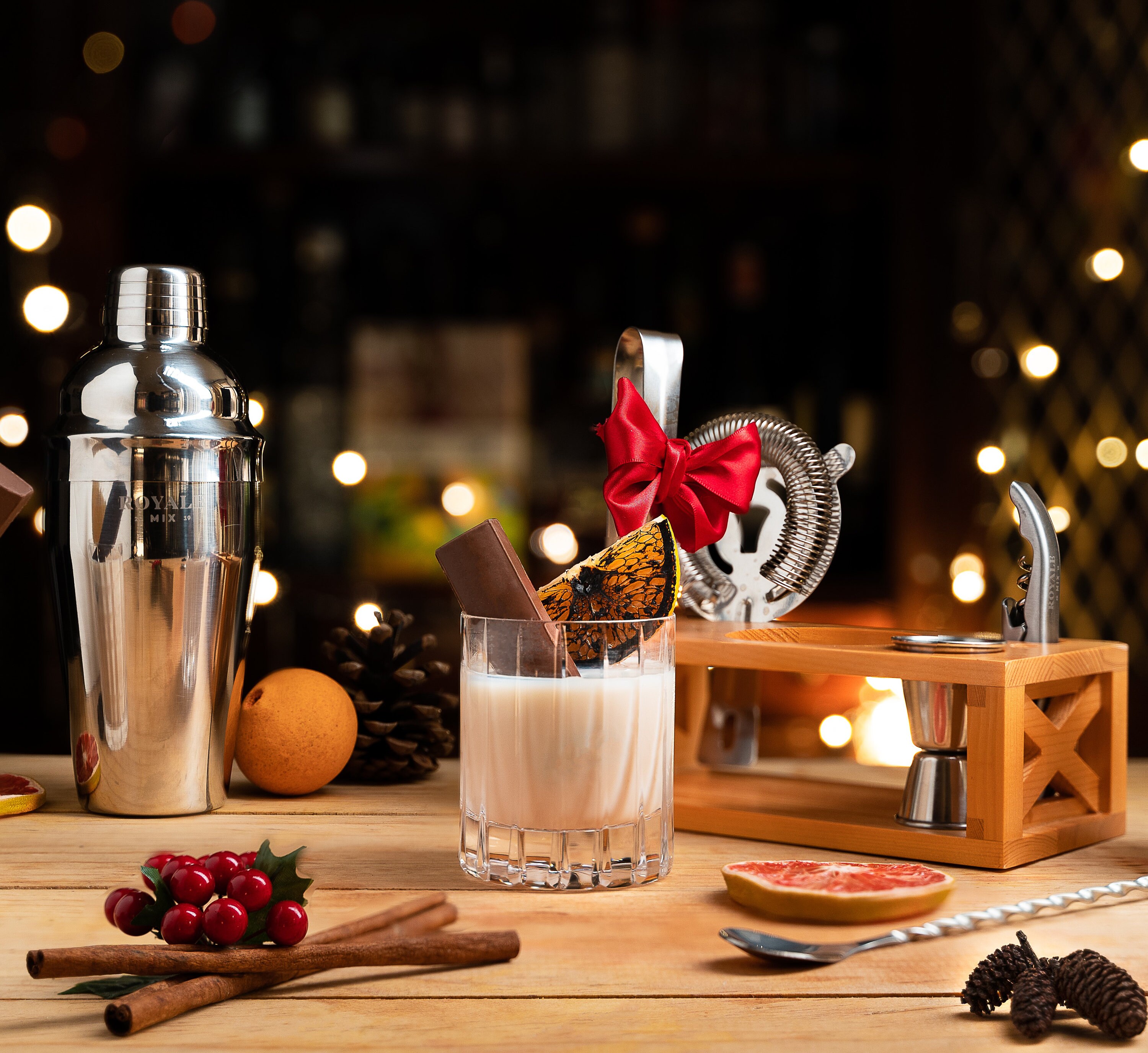 Cocktail Shaker Set With Display Stand, 11-piece Stainless Steel ...