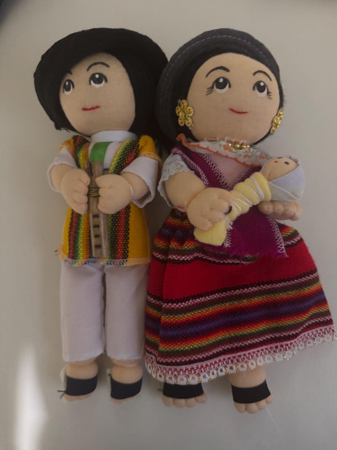 Pair of Traditional Peasants Dolls Woman and Man Handmade / Parejita ...