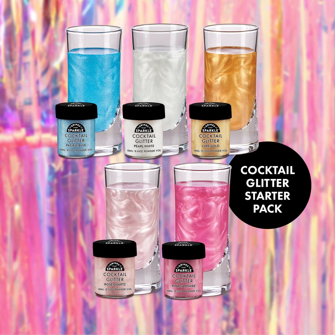5 X Signature Cocktails Edible Glitter Start Pack | Cocktail Garnish ...