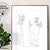 Female Bum Line Art, Abstract Naked Woman Line Art Print, Female Body ...