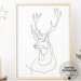 Female Bum Line Art, Abstract Naked Woman Line Art Print, Female Body ...