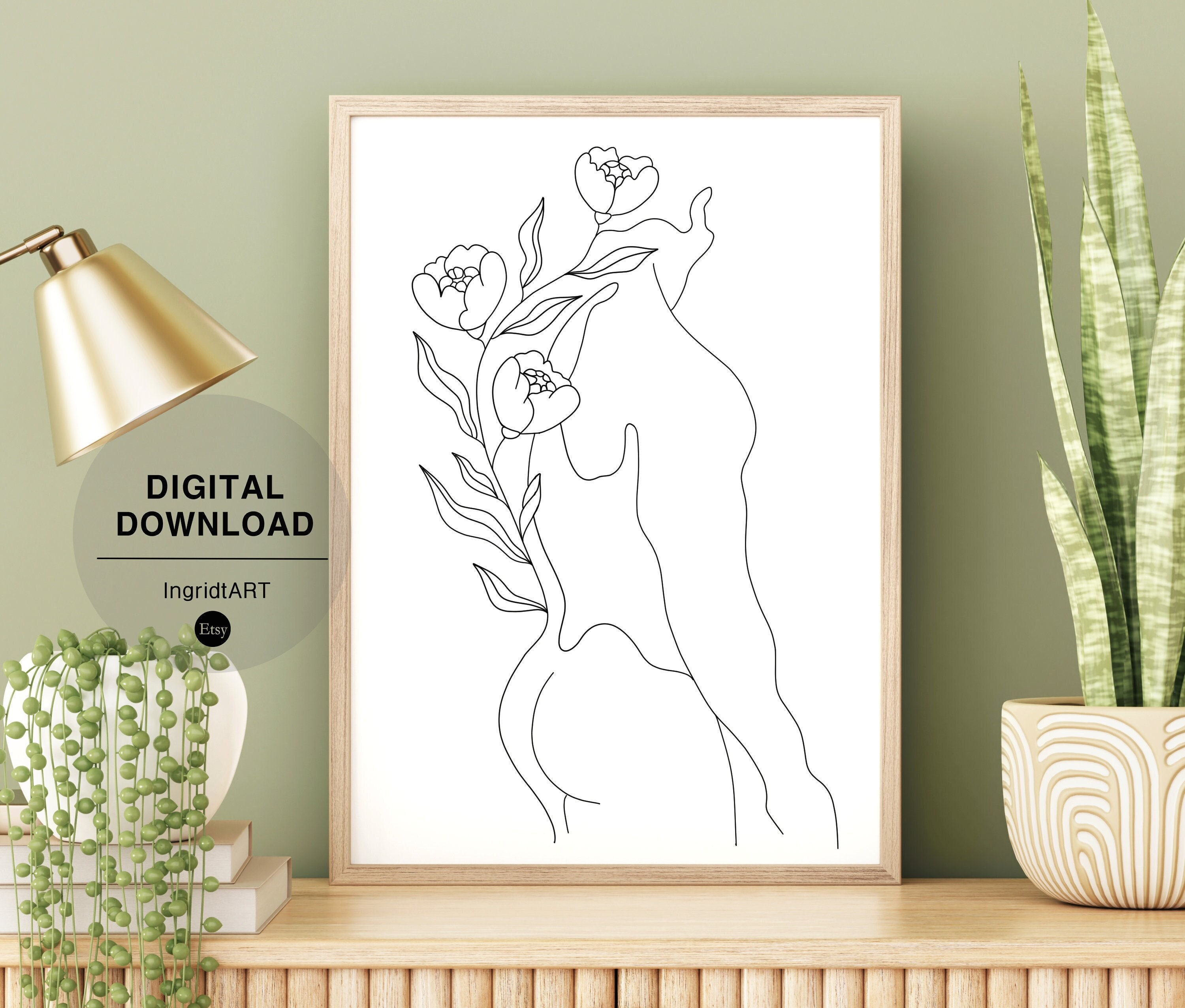 Male Bottom Bum Art, Abstract Sexy Man Line Art Print, Male Body ...