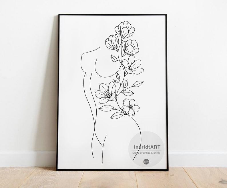 Sensual Female Nude Body Line Art, Woman Line Art, Intimate Figure ...