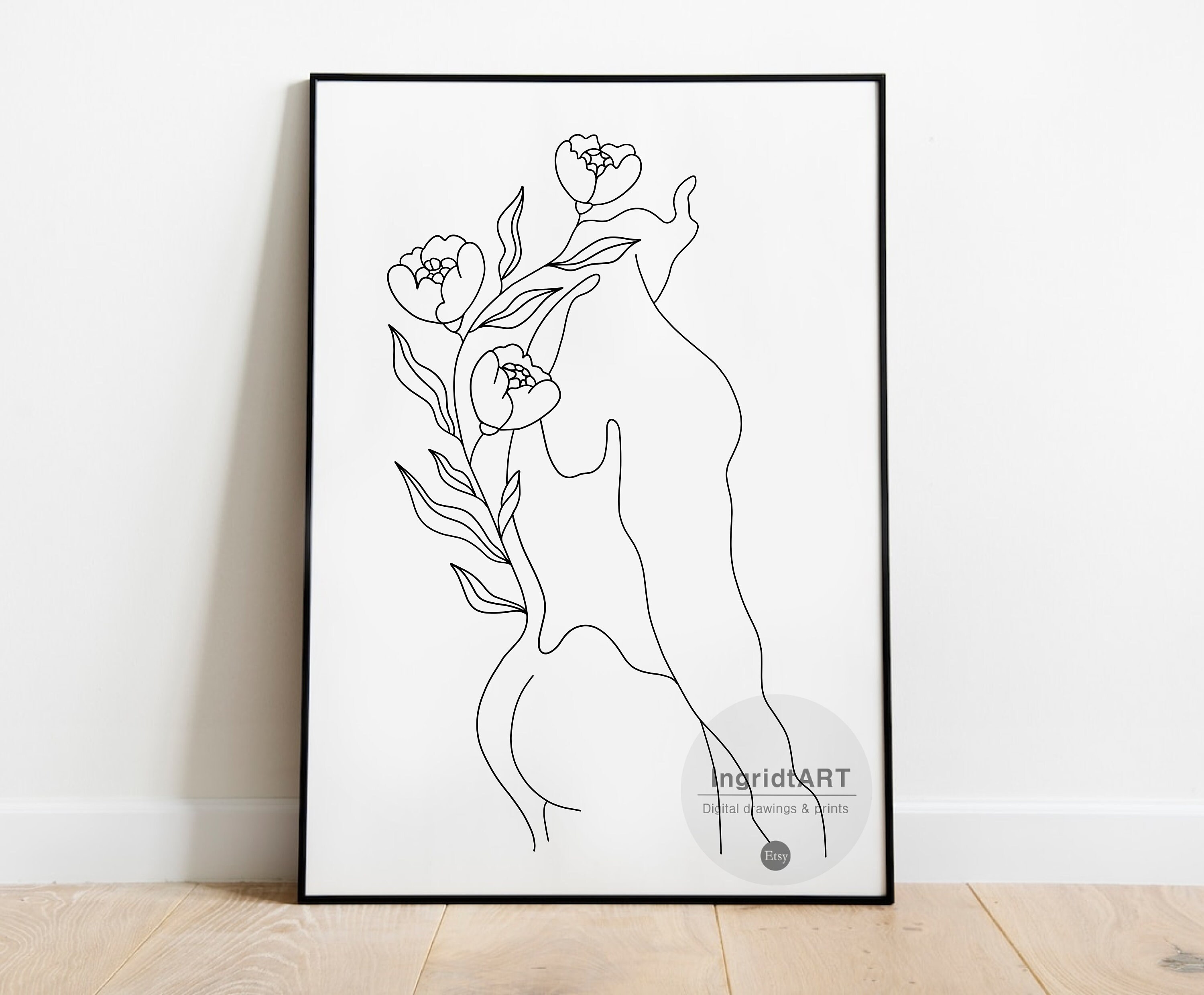 Male Bottom Bum Art, Abstract Sexy Man Line Art Print, Male Body ...