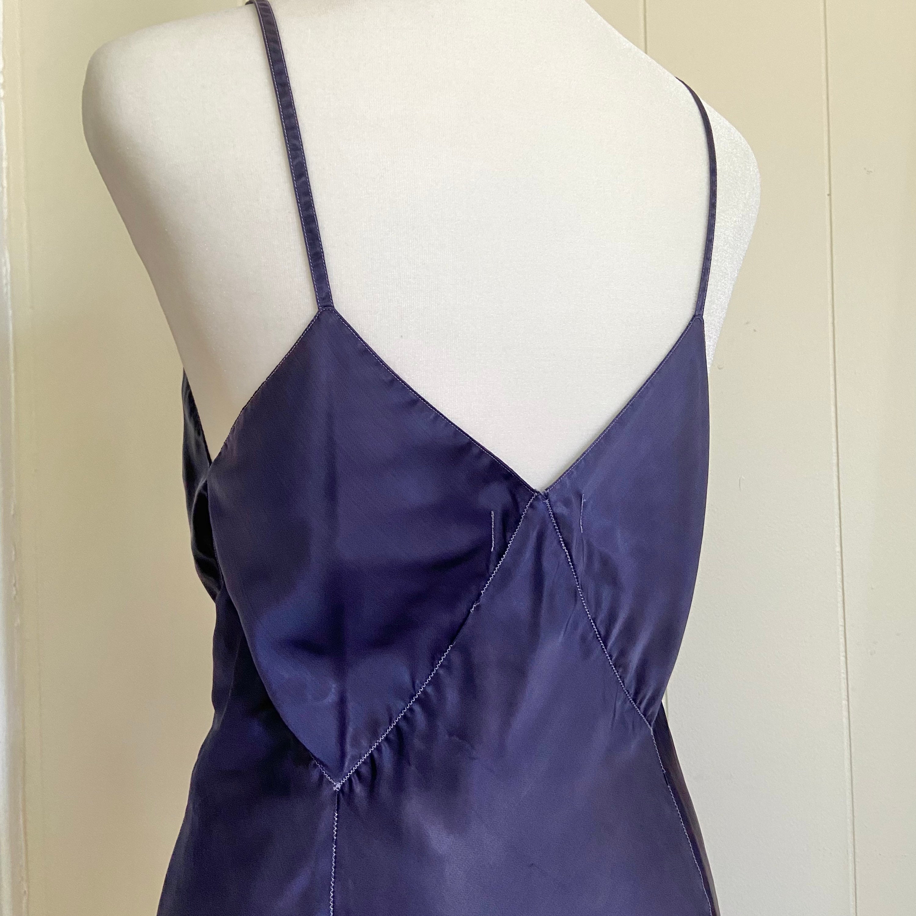 Vintage Barbizon ‘ Bryn Mode’ Nylon Navy Slip Dress | Little Miss 11 ...