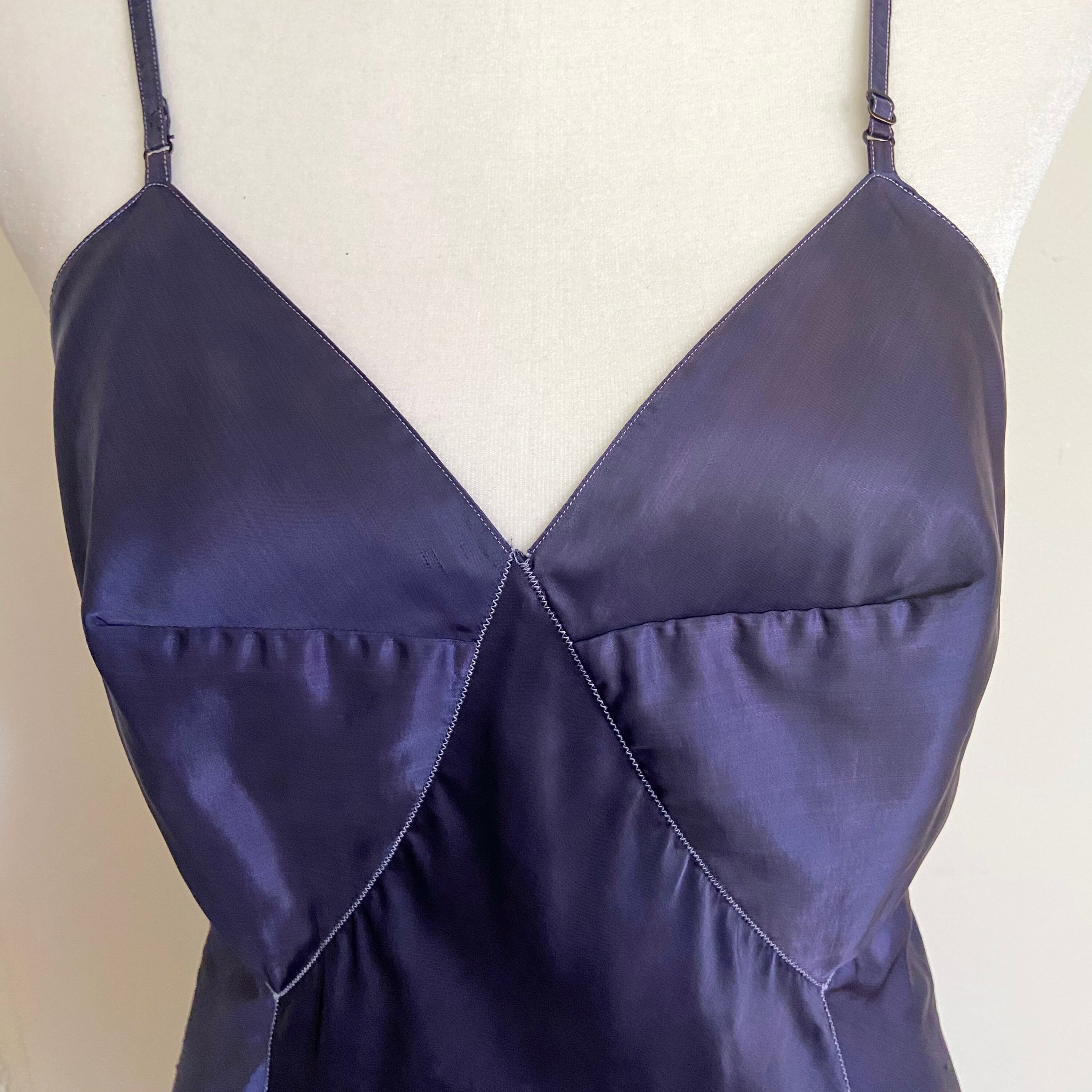 Vintage Barbizon ‘ Bryn Mode’ Nylon Navy Slip Dress | Little Miss 11 ...