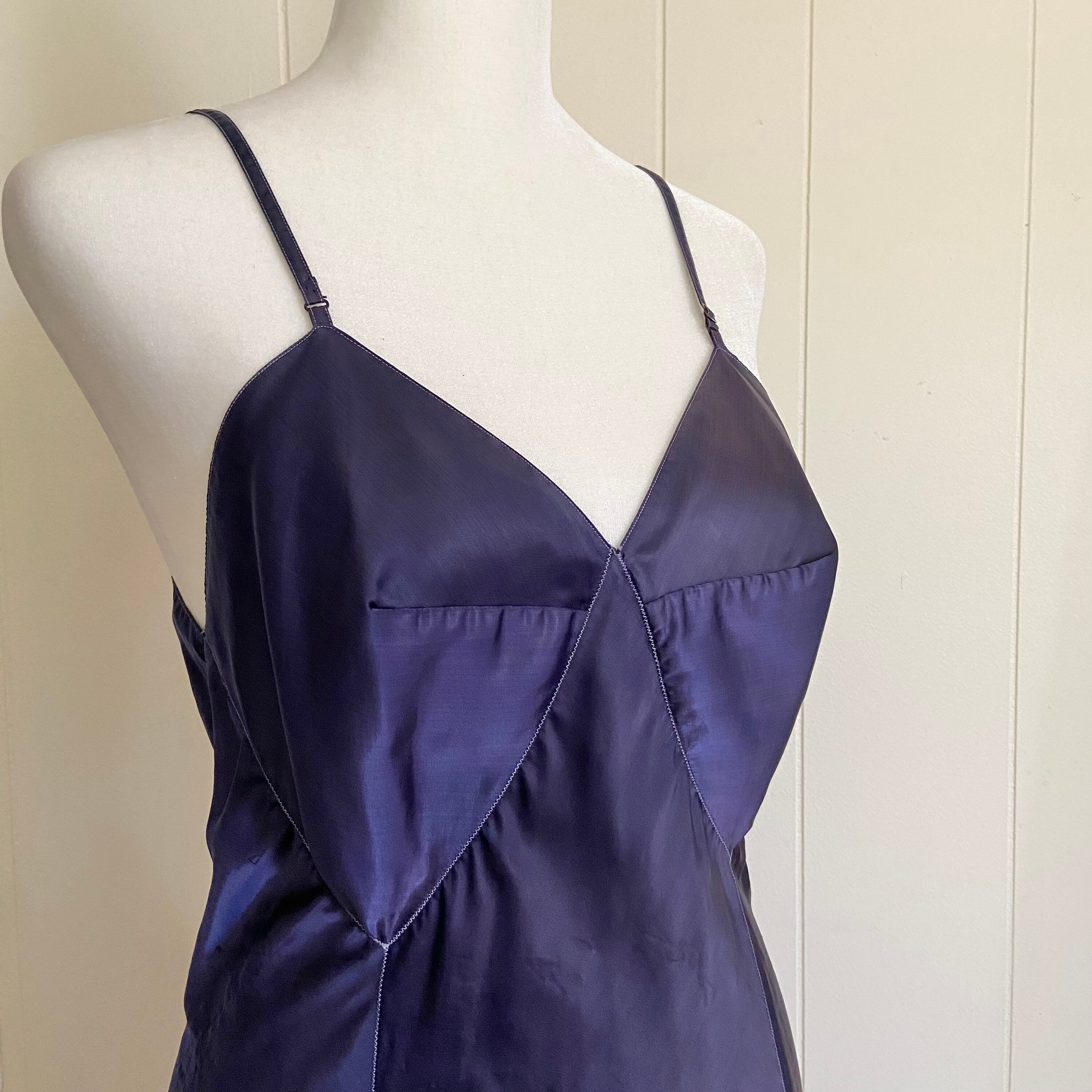 Vintage Barbizon ‘ Bryn Mode’ Nylon Navy Slip Dress | Little Miss 11 ...