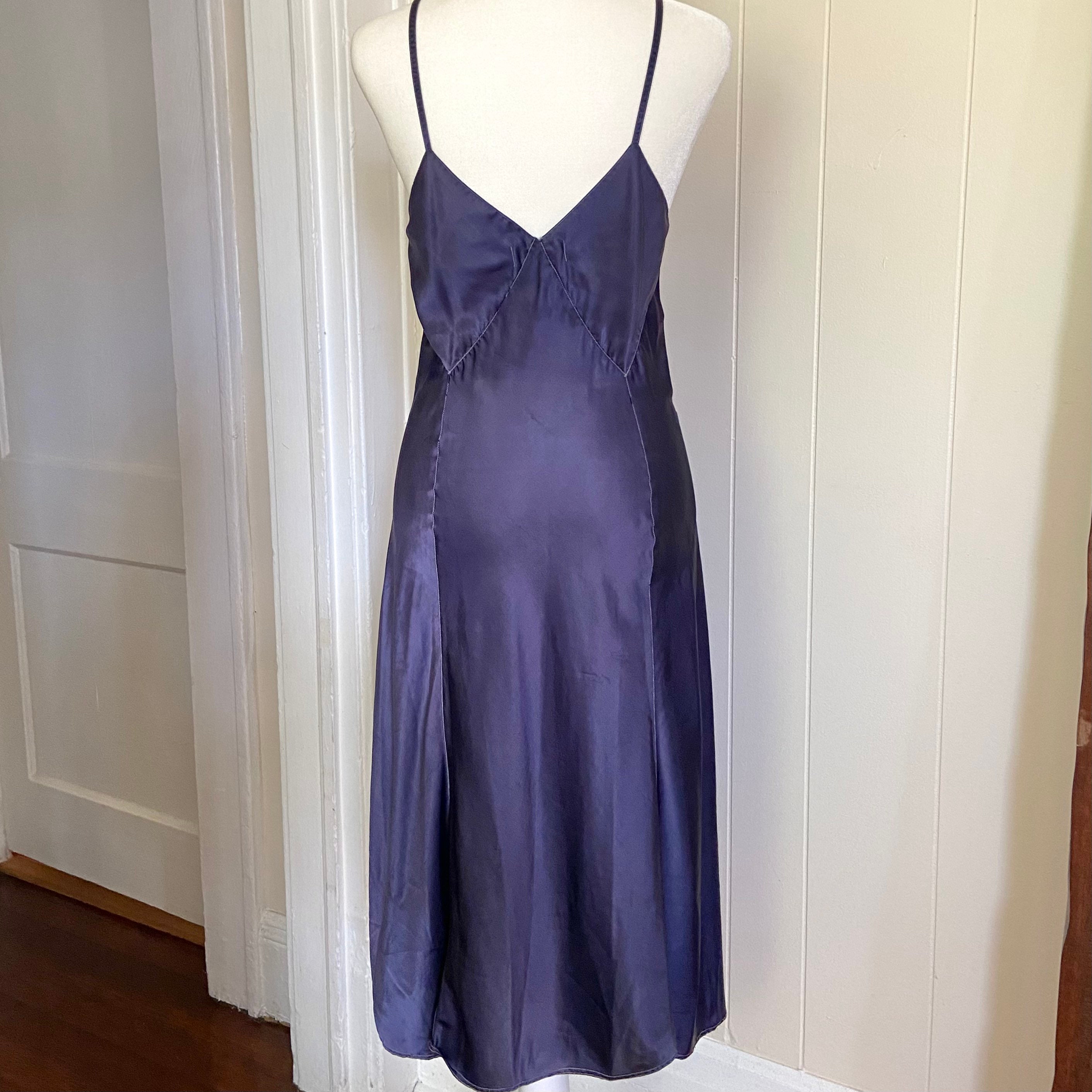 Vintage Barbizon ‘ Bryn Mode’ Nylon Navy Slip Dress | Little Miss 11 ...