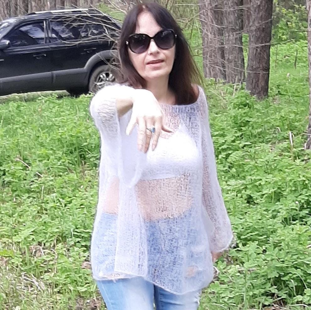 Gossamer Sweater Knitted by Hand From the Finest Kid Mohair - Etsy