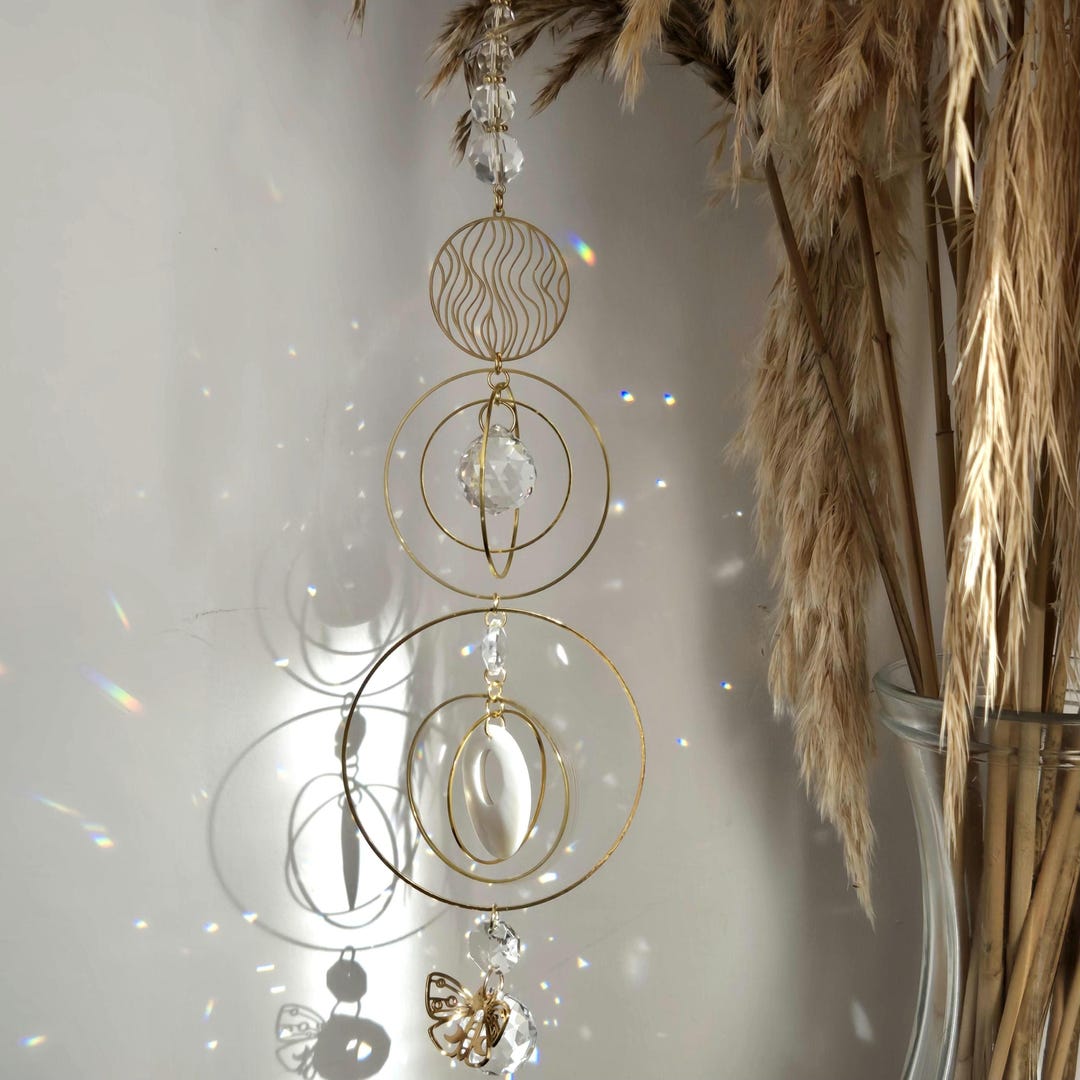 Large Suncatcher L'ETERNEL Crystal Suncatcher and Mother-of-pearl Home ...