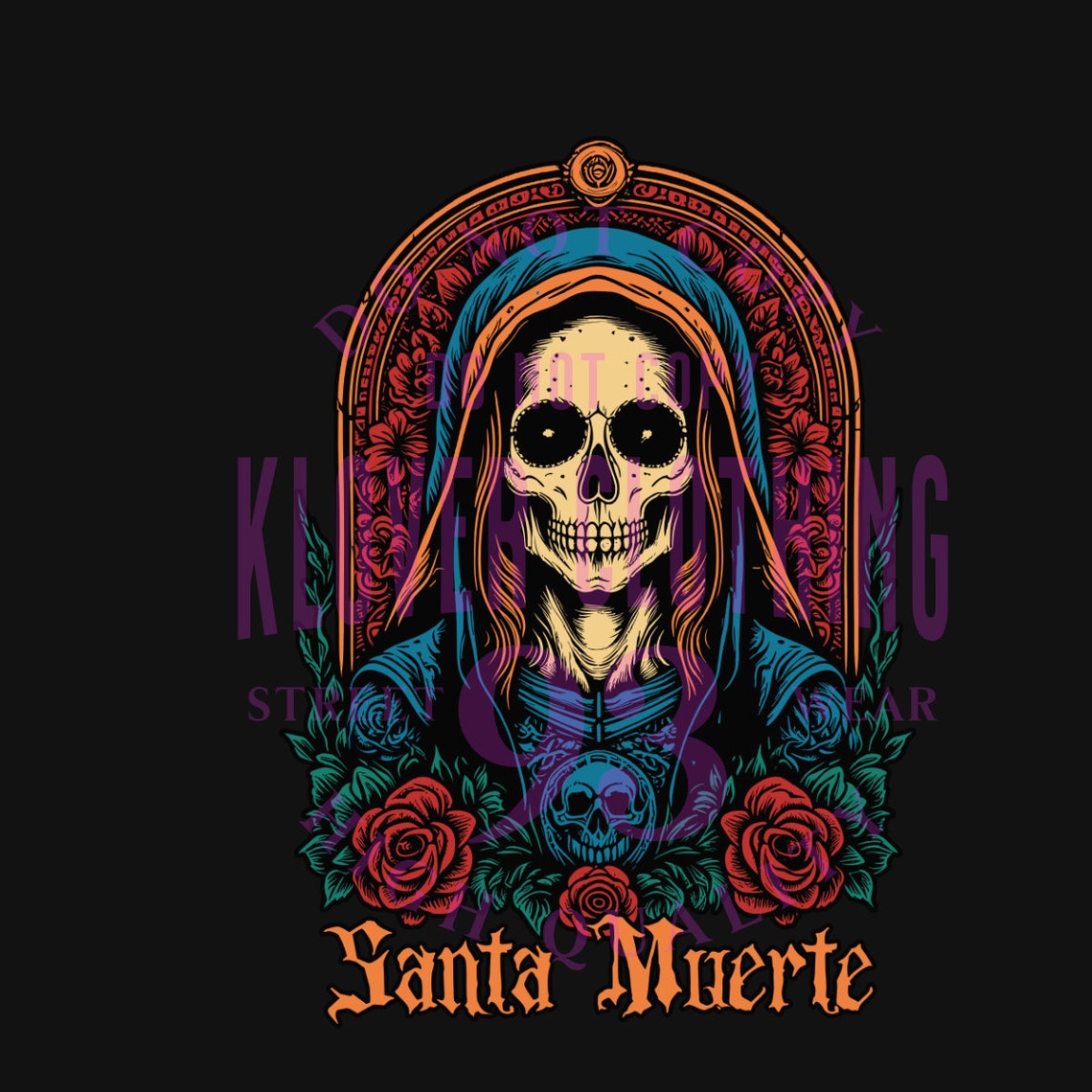 SANTA MUERTE PNG Halloween Latin Art Chola Lowrider - Etsy