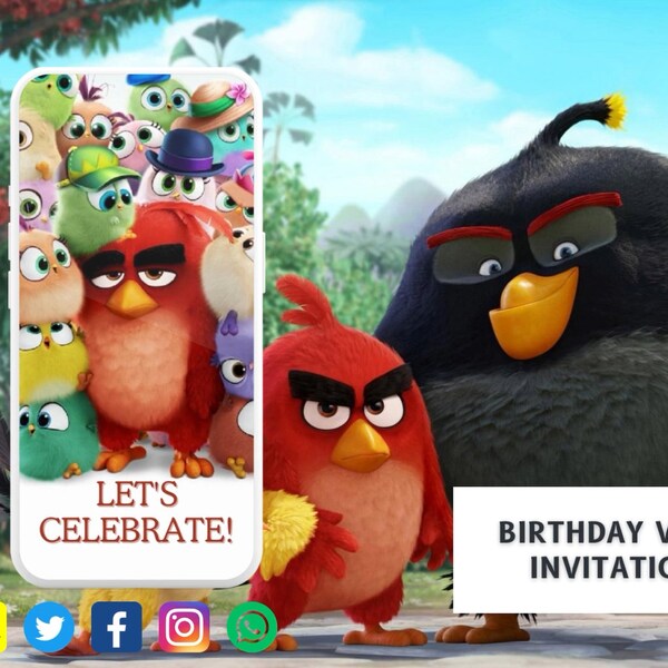 Angry Birds Invitation - Etsy