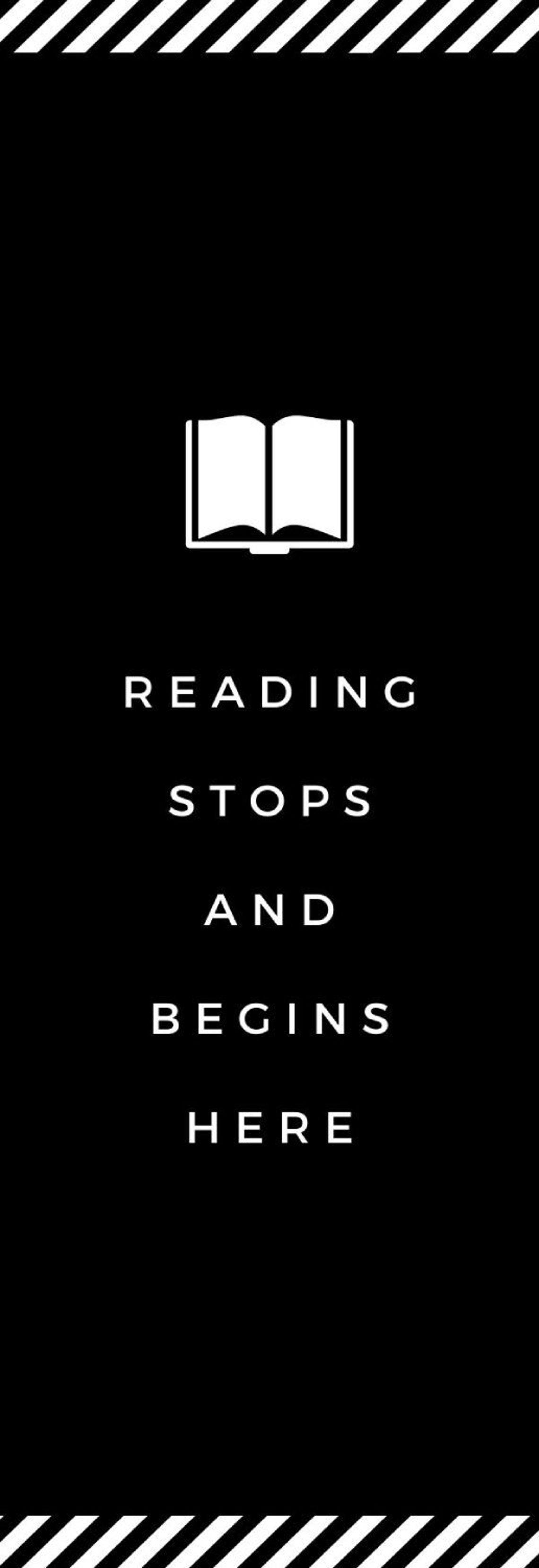 Black and White Digital Bookmark 2 x 6 Printable Bookmarks | Etsy