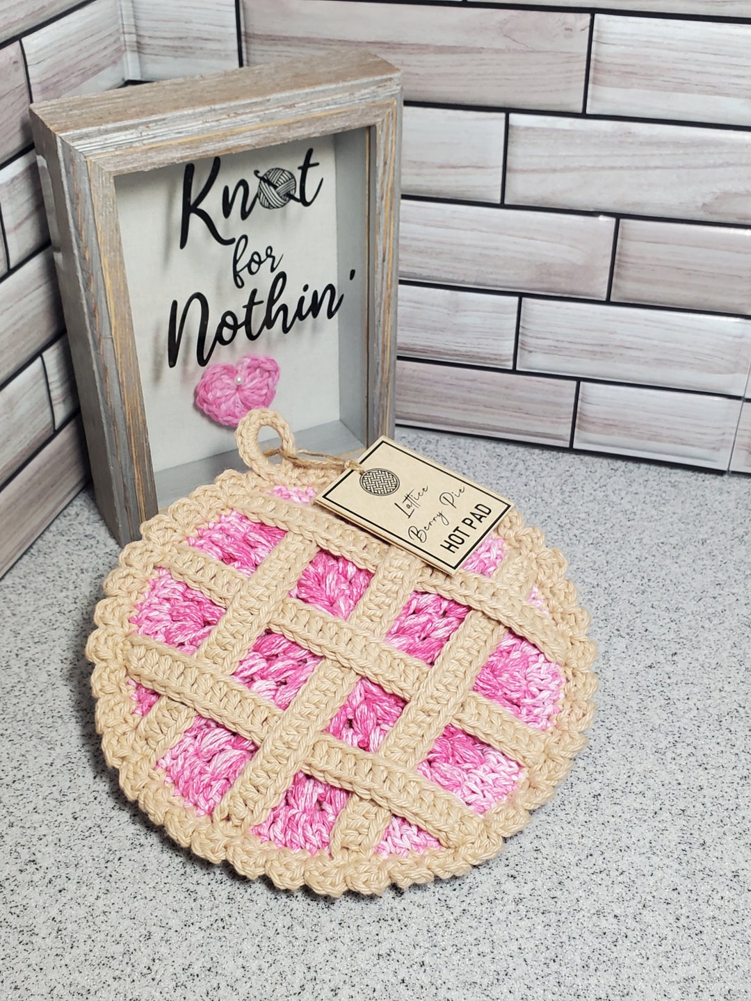 Lattice Berry Pie Hot Pad (candy Pink Berry) - Etsy