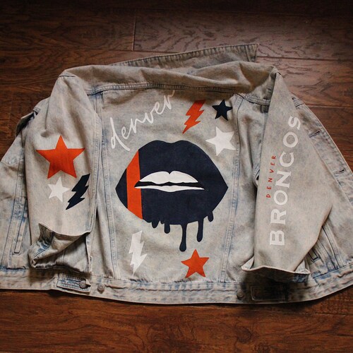 Custom Sports Denim Jean Jacket Custom Denim Jacket NY - Etsy