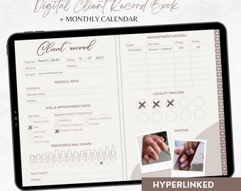 Nail Tech A4 Daily & Monthly Appointment Inventory Tracker - Etsy
