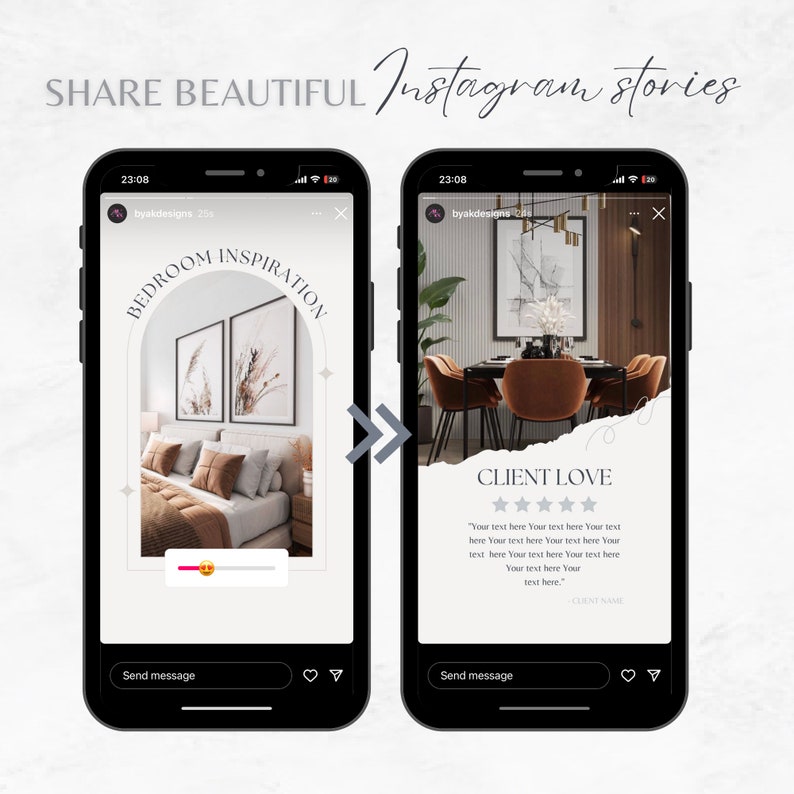 Interior Design Instagram Bundle Instagram Templates for - Etsy