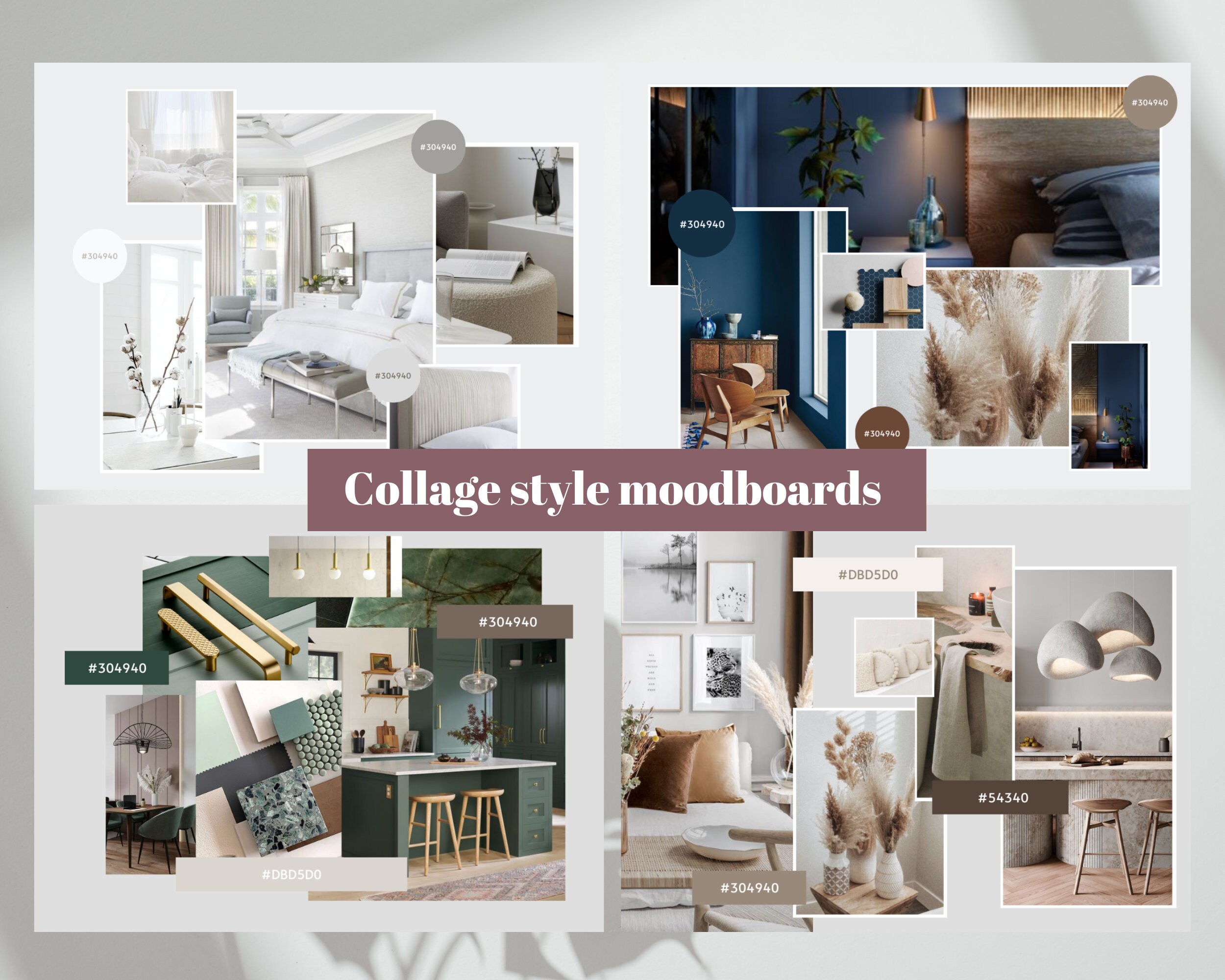 Interior Design Mood Board Interior Design Proposal - Etsy