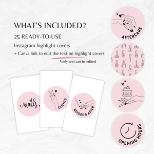 Nail Tech Instagram Highlights, Nails Instagram Highlight Covers, Pink ...