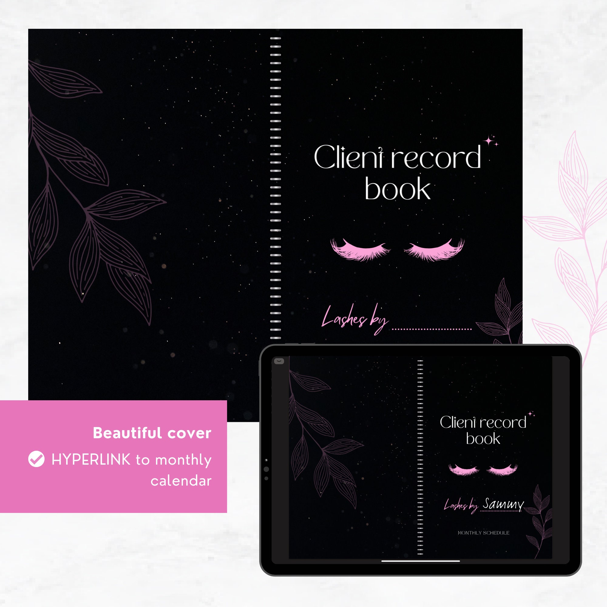 Digital Client Record Book, Lash Tech Client Records, Goodnotes Lash ...