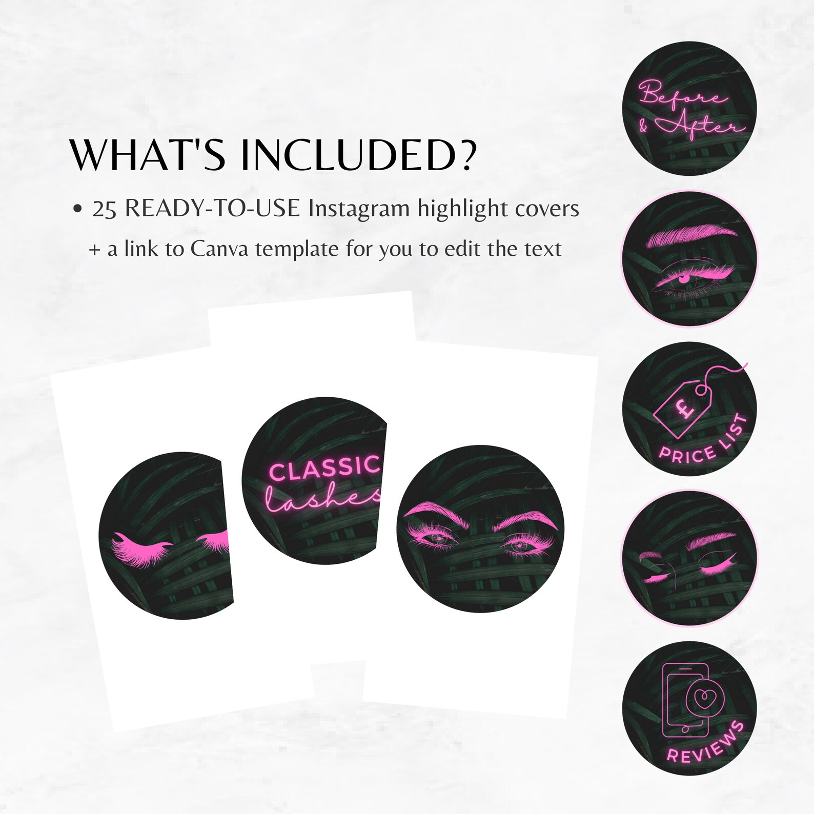 Lash Tech Instagram Highlight Icons, Lashes Instagram Highlight Cover ...