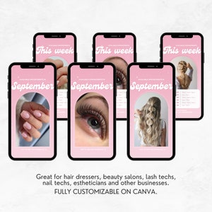 Instagram Story Availability Calendar, Nail Tech Booking Calendar ...