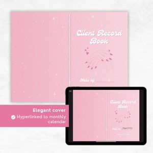 Nail Tech Client Record Book, Pink Sparkle Nail Tech Planner, Goodnotes ...