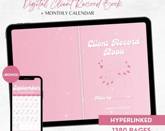 Digital Client Record Book, Nail Tech Client Records, Goodnotes Nail ...
