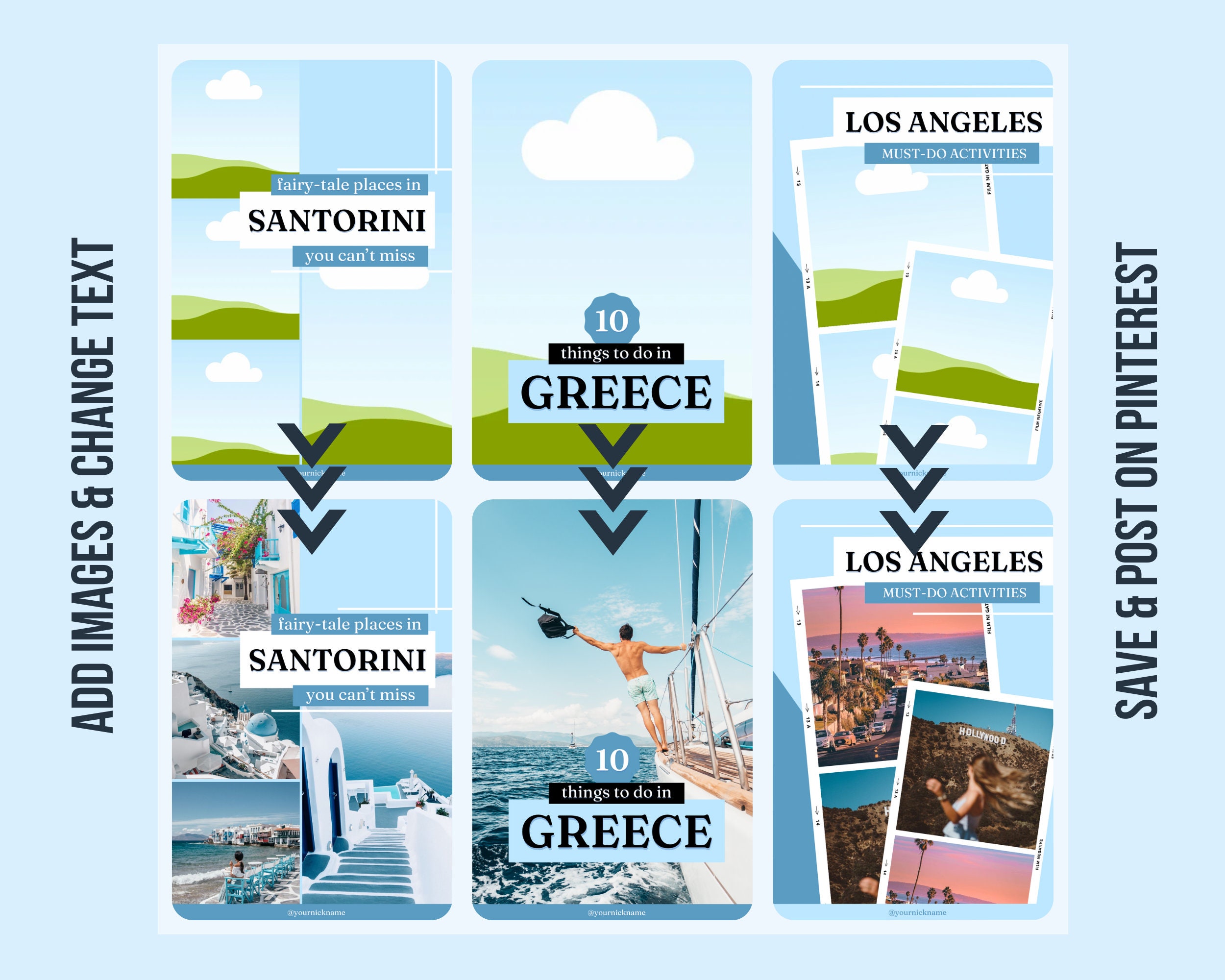 Pinterest Templates Travel Blogger Pinterest Marketing - Etsy New Zealand