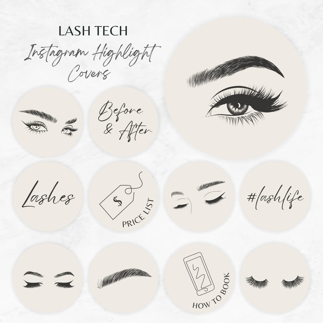 Lash Tech Instagram Highlight Icons, Lashes Instagram Highlight Cover ...