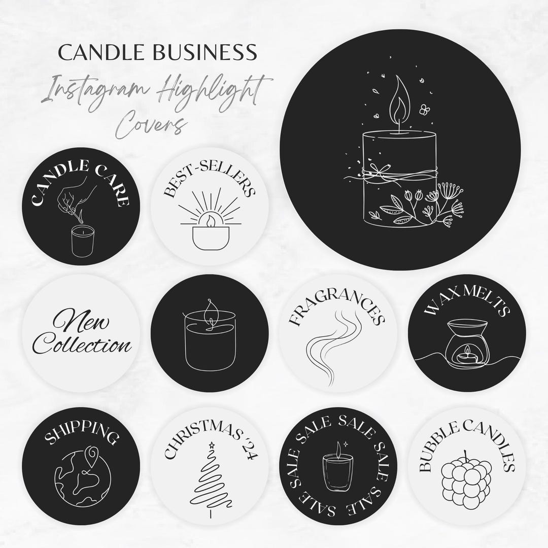 Candle Highlight Covers Instagram, Instagram Candle Icons Dark, Candle ...