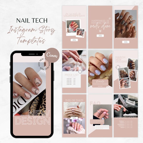 Nail Tech Instagram Story Template - Etsy