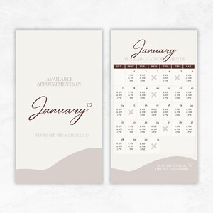 Nail Tech Instagram Story Calendar, Appointments Available Flyer, Nail ...