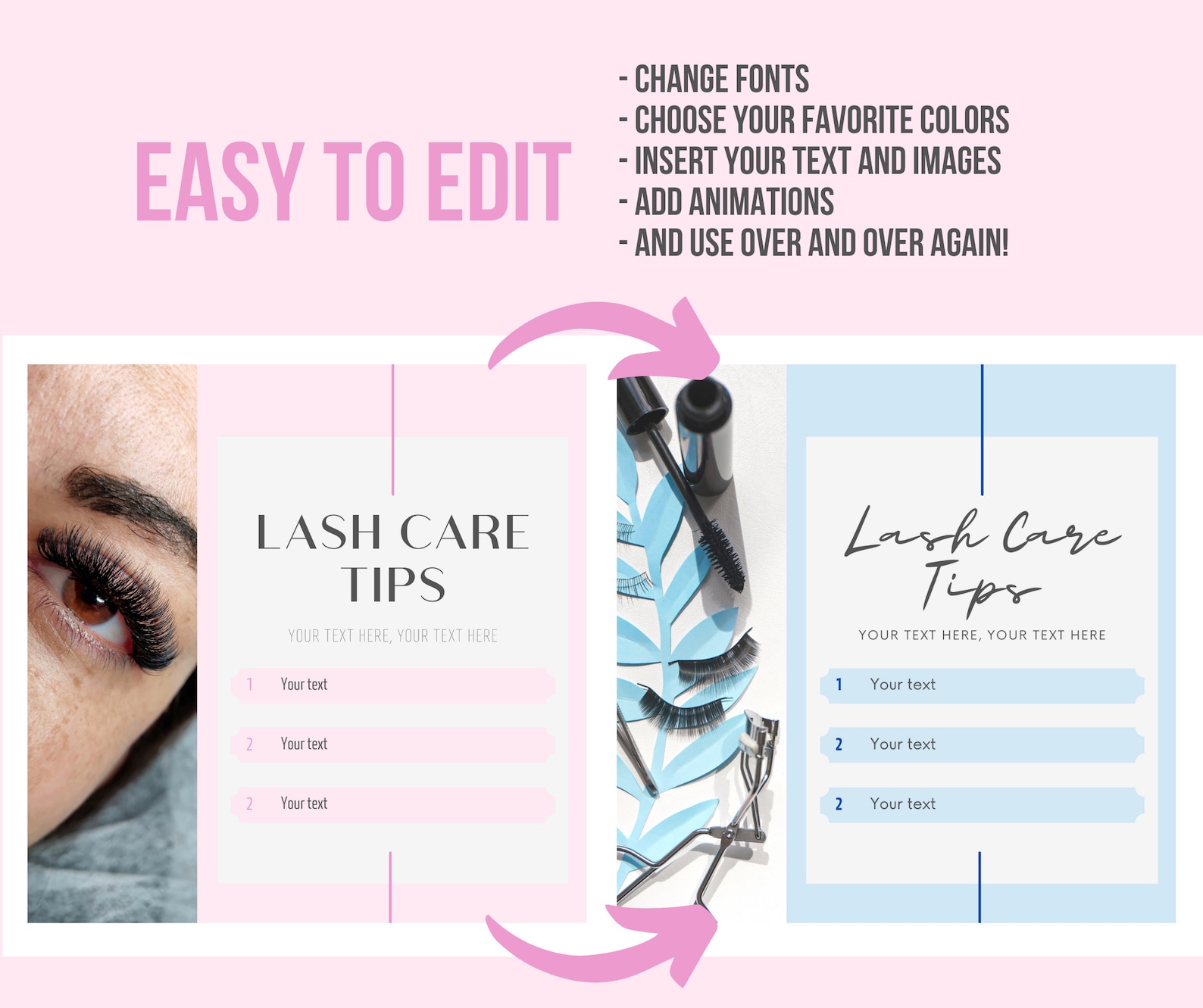 Lash Tech Instagram Post, Pink Lash Instagram Templates, Lash Artist ...