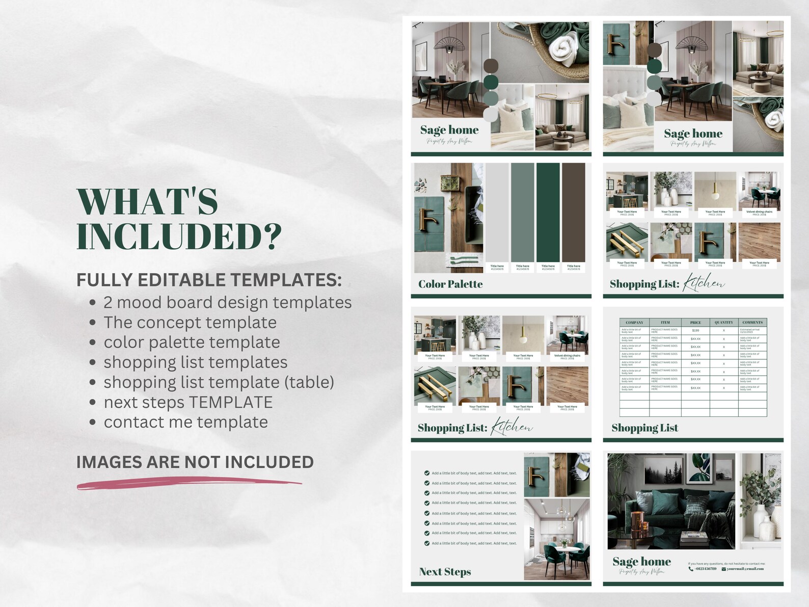 Interior Design Template, Presentation Template Interior Design, Client ...