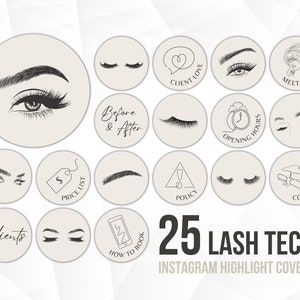 Lash Tech Instagram Highlight Icons Lashes Instagram - Etsy