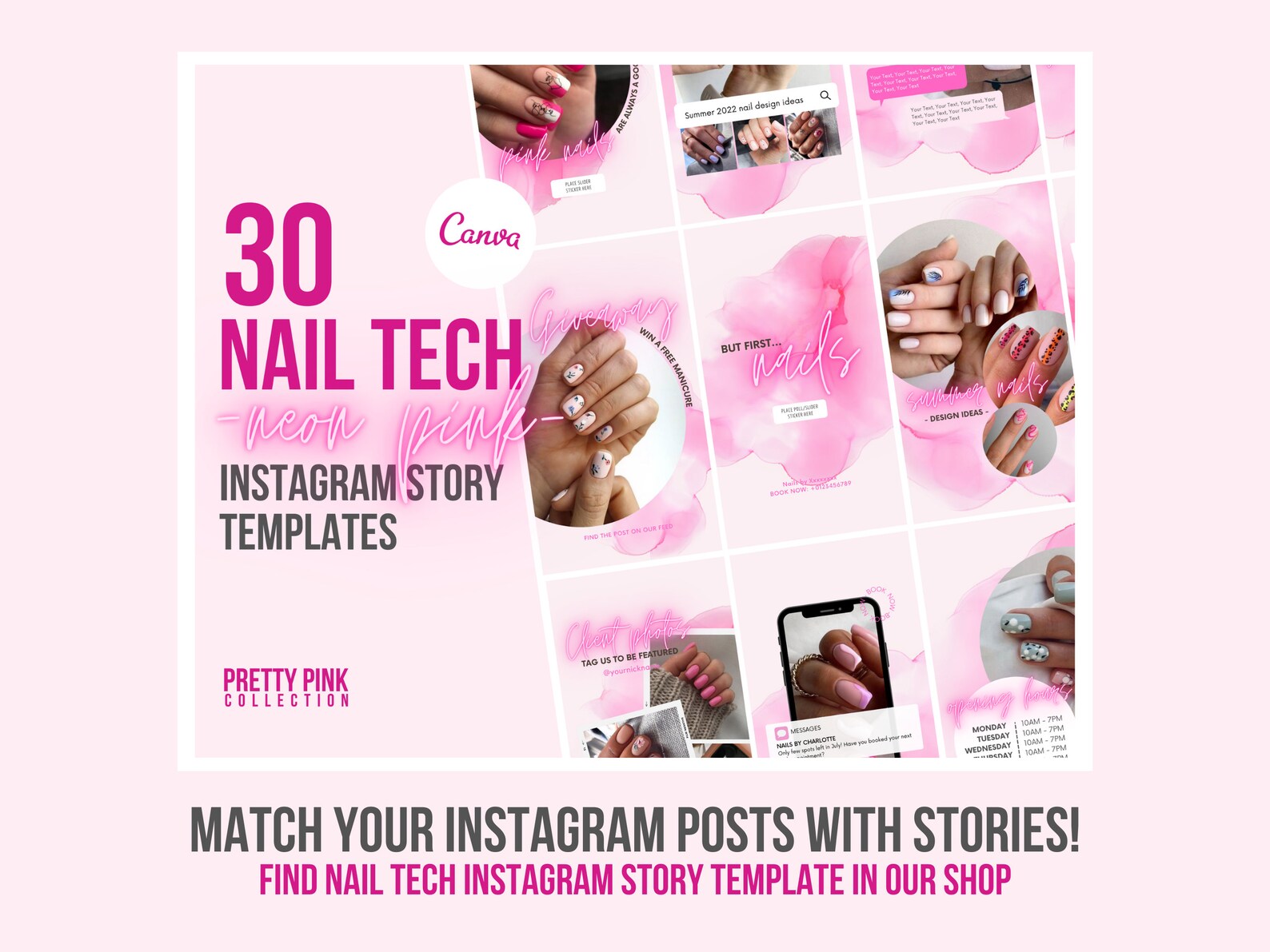 Nail Tech Instagram Post Nail Instagram Template Nail Salon - Etsy