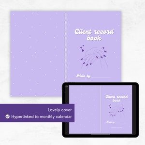 Digital Client Record Book, Purple Nail Tech Client Records, Goodnotes ...