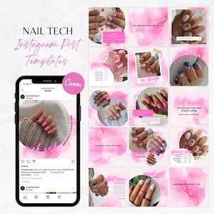 Nail Tech Instagram Post, Nail Instagram Template, Nail Salon Canva ...